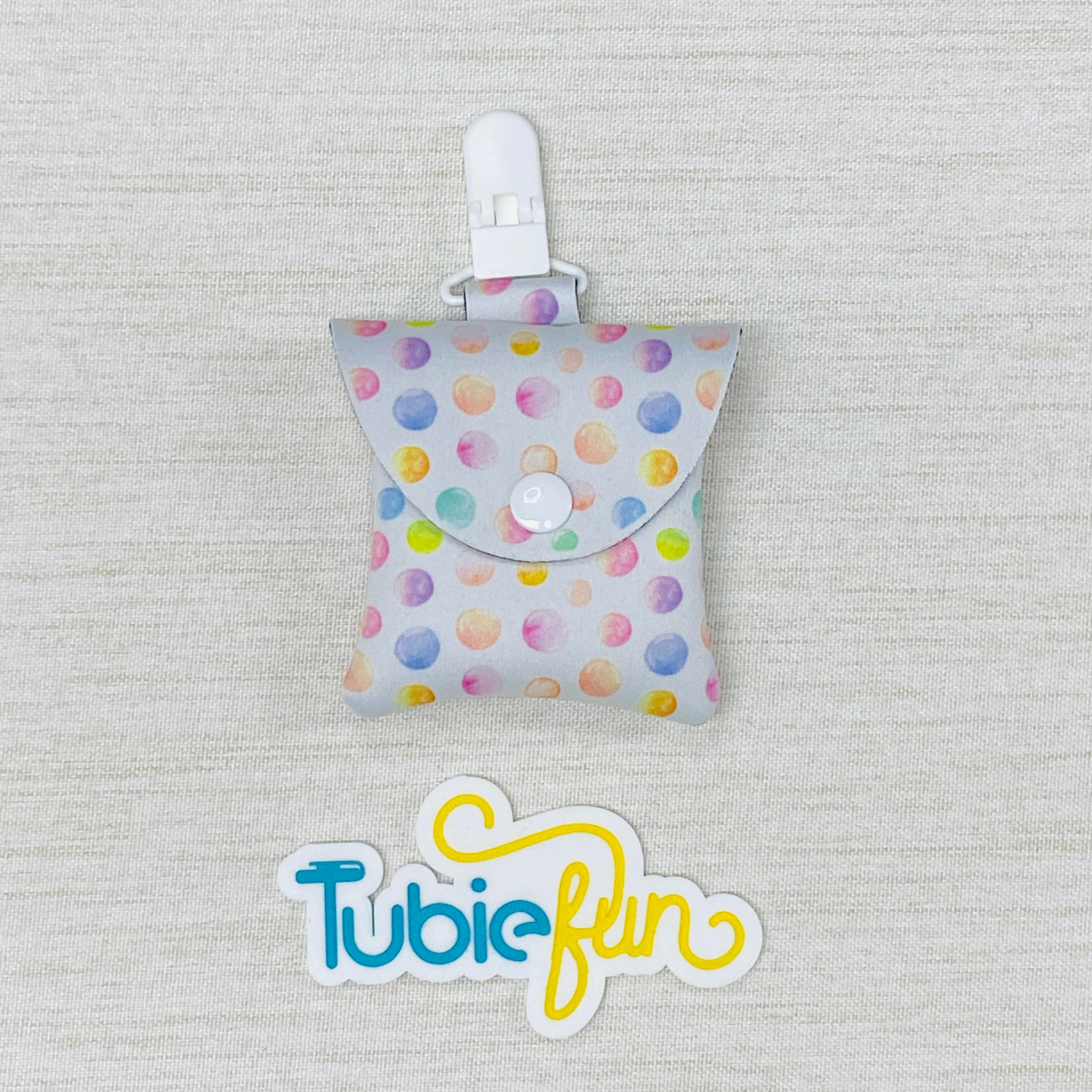 Neoprene Tubing Pouch - Colourful Circles – Tubie Fun