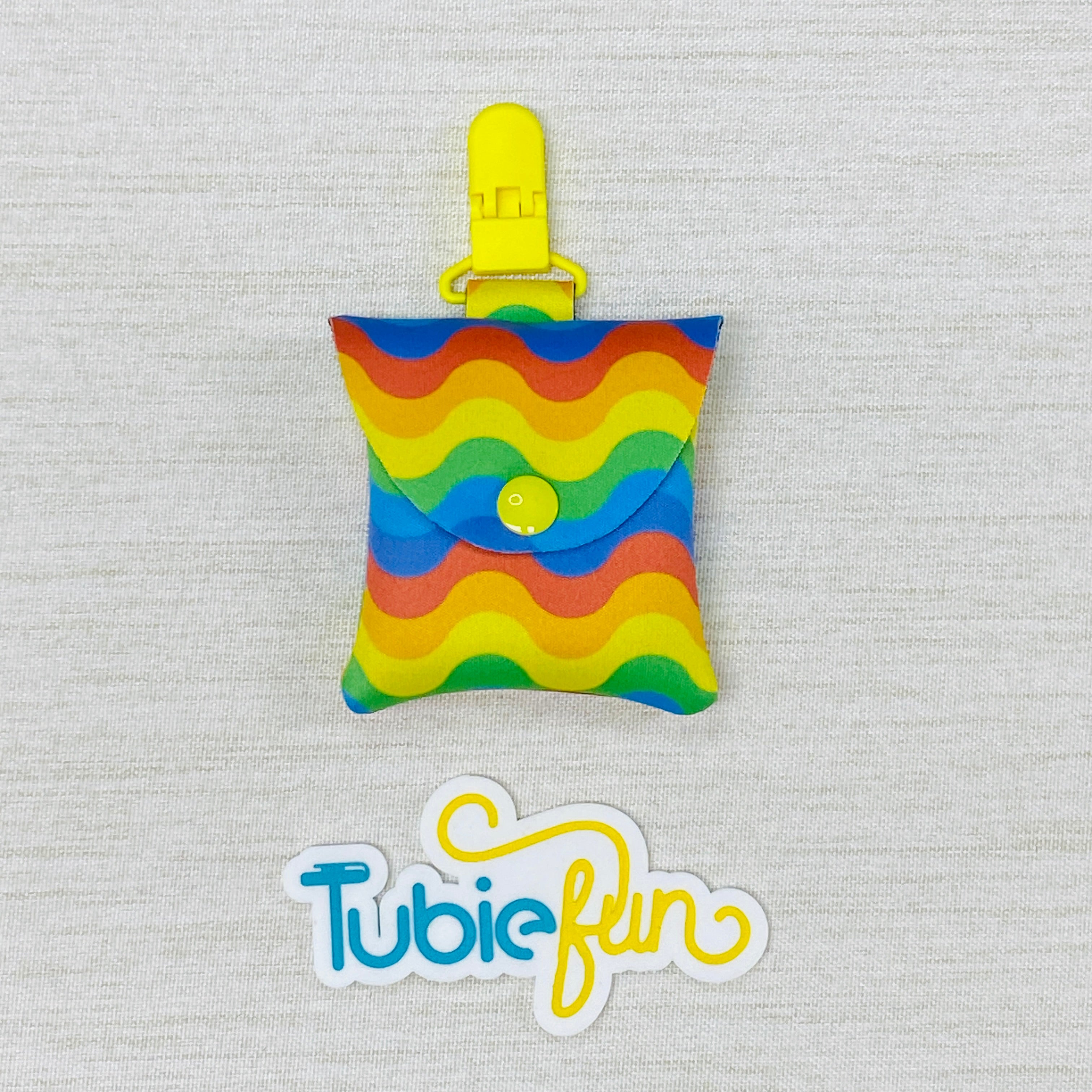 Neoprene Tubing Pouch - Coloured Rainbow Waves – Tubie Fun