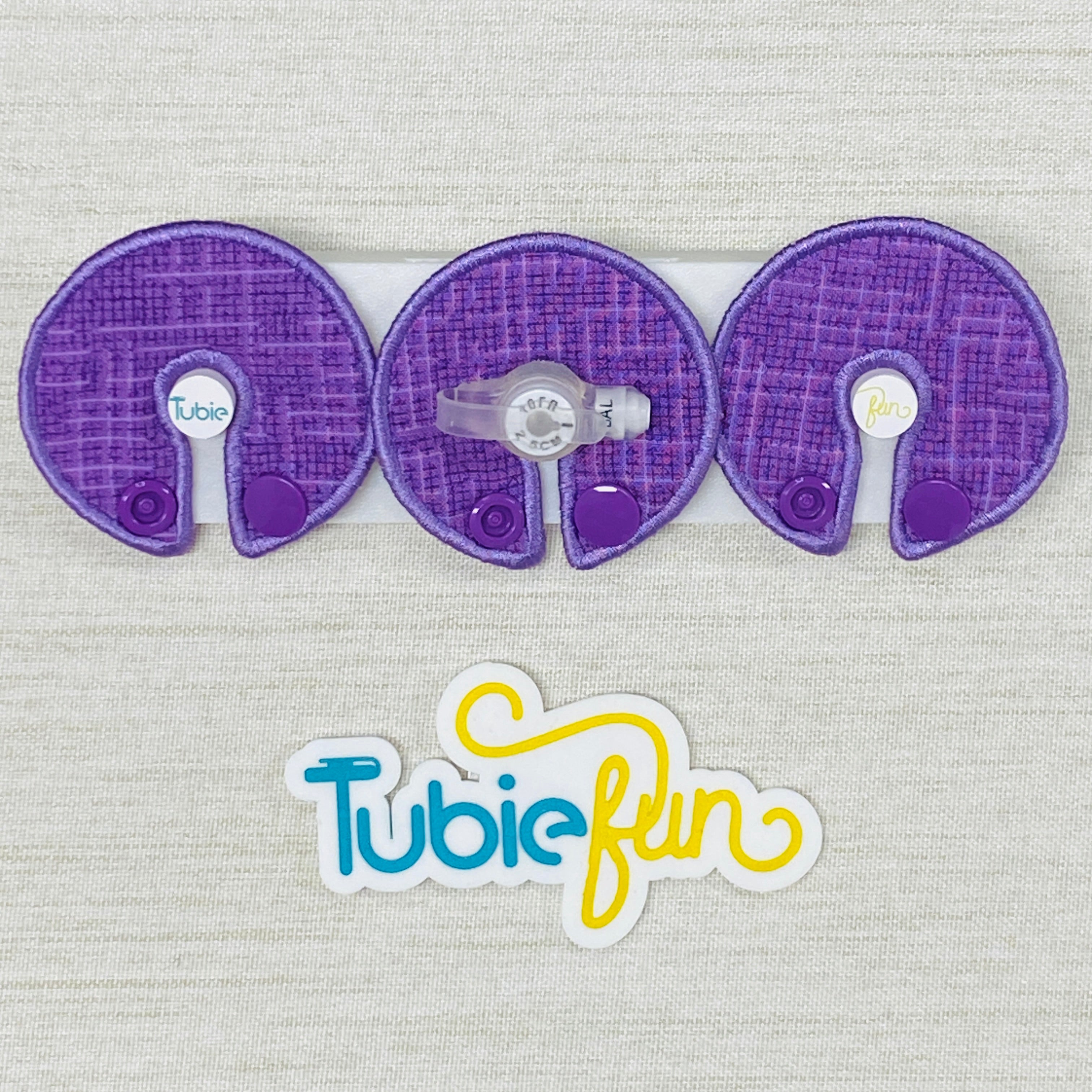 G-Tube Button Pad Cover - Purple Patterned – Tubie Fun