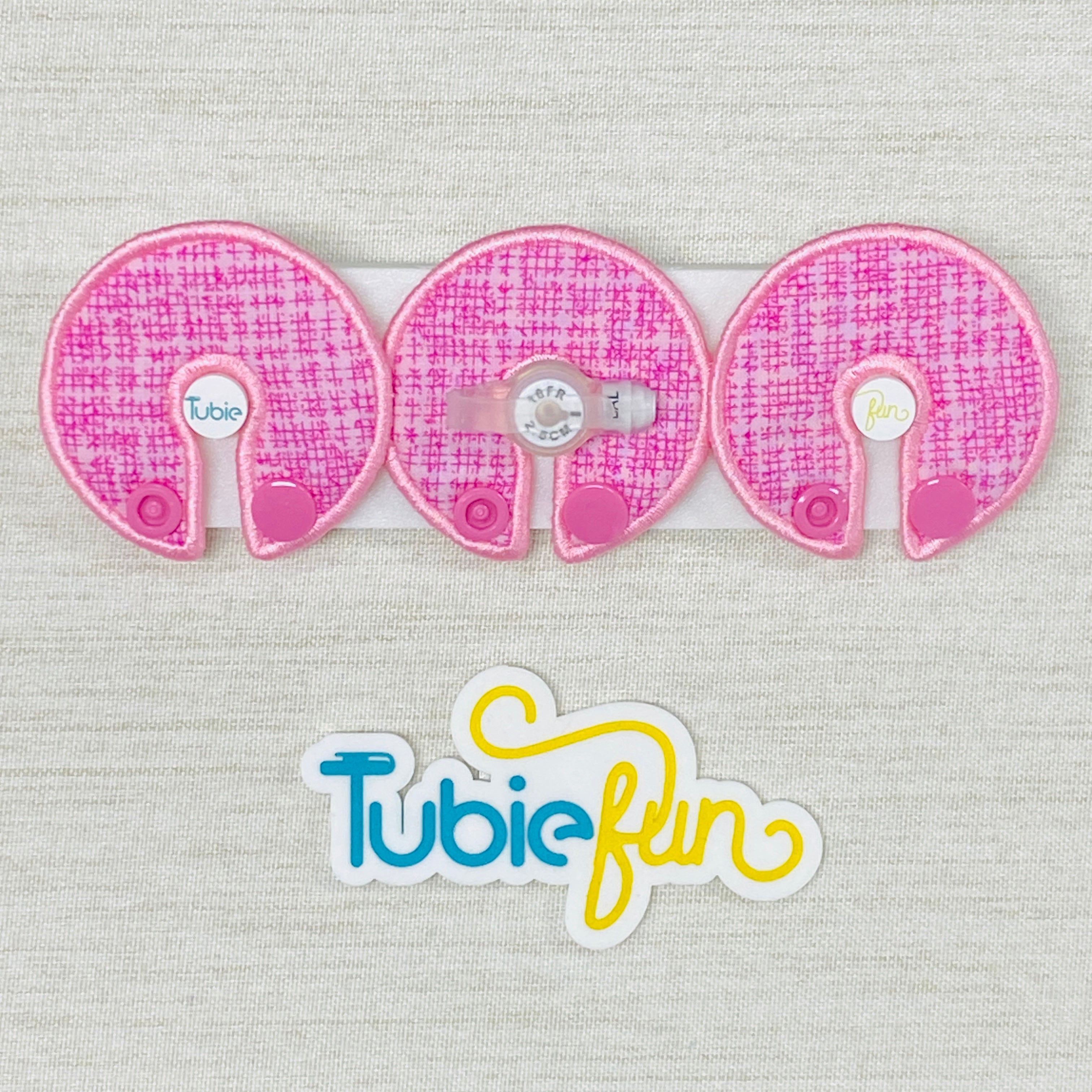 G-Tube Button Pad Cover - Pink Patterned – Tubie Fun