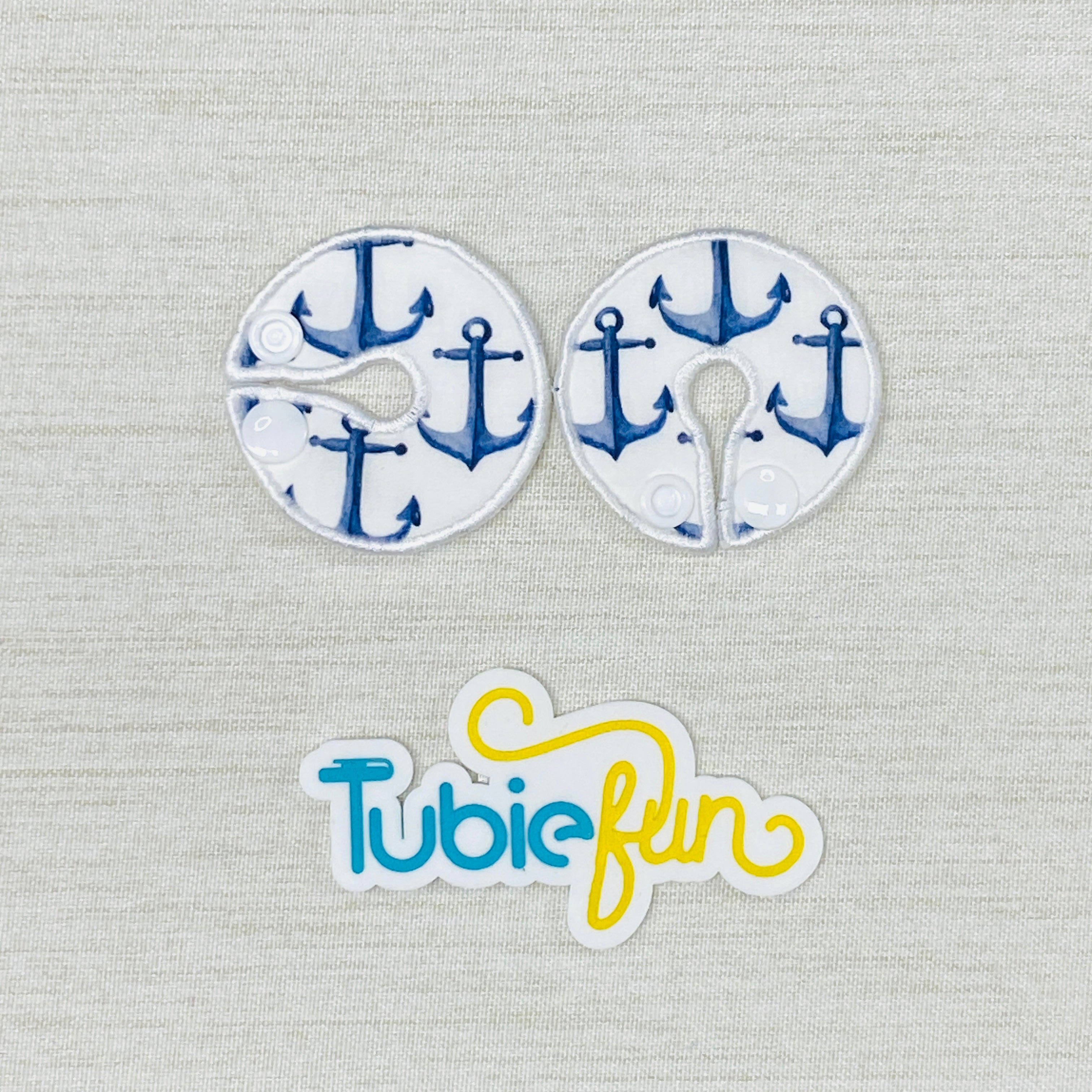 G-Tube Button Pad Cover - Anchors – Tubie Fun