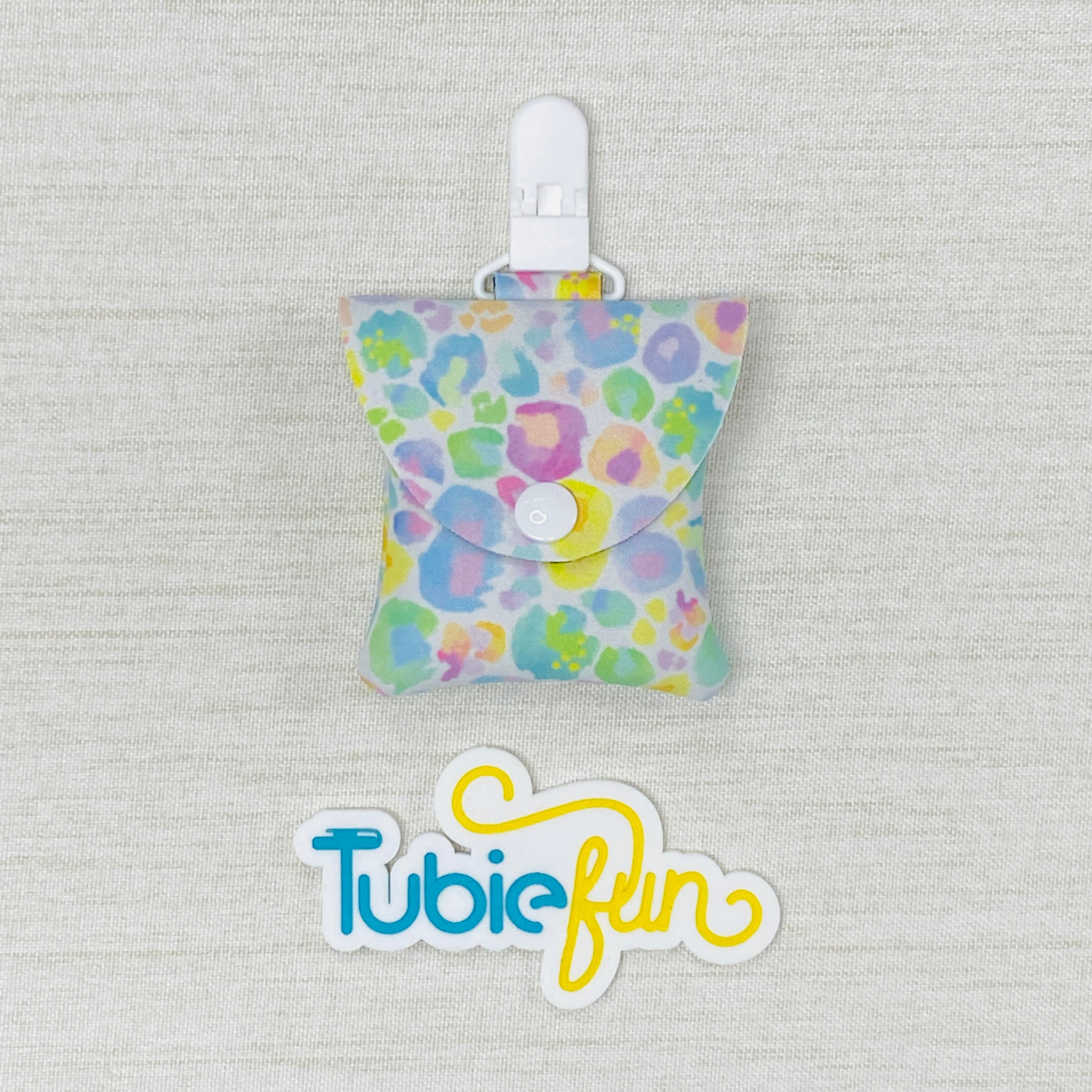Neoprene Tubing Pouch - Kasey Rainbow Pastel Leopard – Tubie Fun