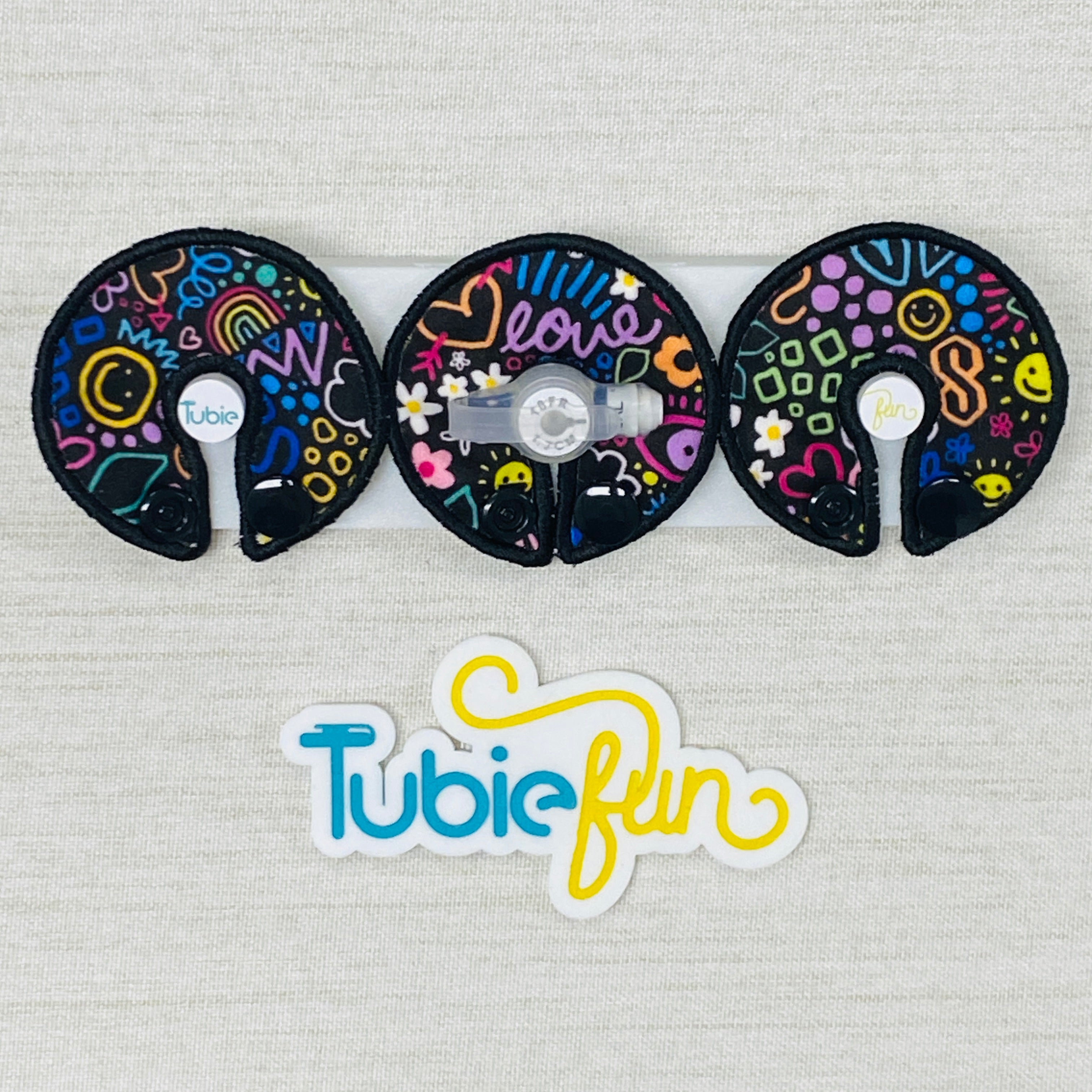 G-Tube Button Pad Cover - Kasey Rainbow Teenage Dream – Tubie Fun
